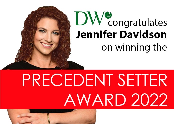 Jennifer Davidson wins Precedent Setter Award